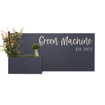 Horizontal Custom House Sign with Planter Box – Personalized Messages ...