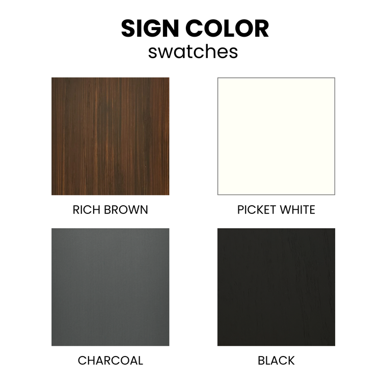 Vertical Custom House Sign with Metal Numbers and Planter Box - Picket ...