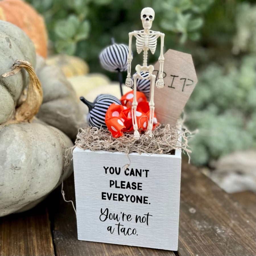 Little Envy You Aren't a Taco Box - Charcoal / White - Entry Envy